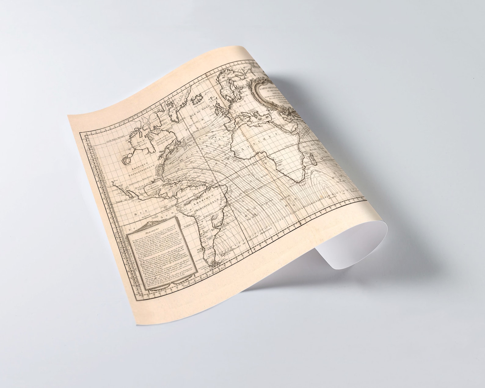 Old Sea Chart of the World Historical Nautical Sea Atlas, Map Print ...