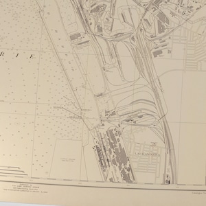 Buffalo Harbor | Vintage Nautical Sea Chart Print - Buffalo, NY, New ...