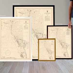 Buffalo Harbor | Vintage Nautical Sea Chart Print - Buffalo, NY, New ...