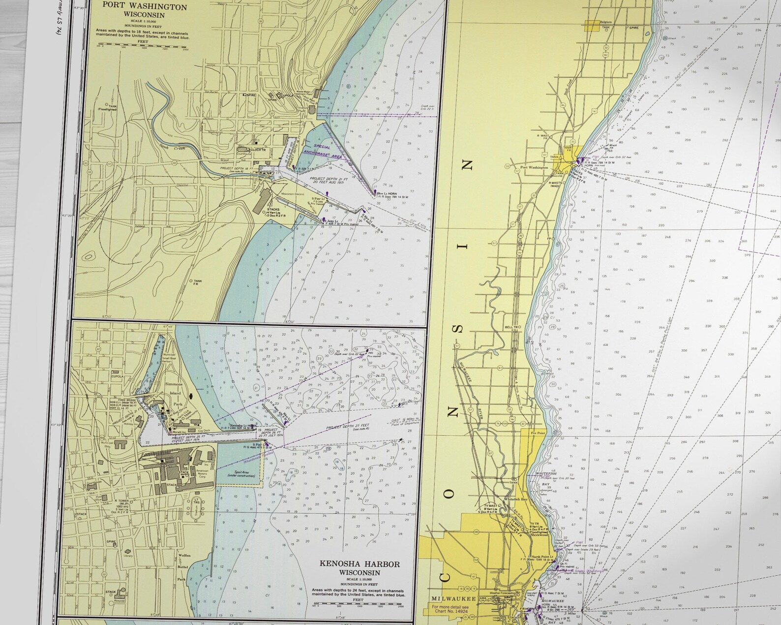 Port Washington, Wisconsin | Old Map of Port Washington Print ...