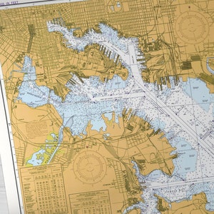 Baltimore Harbor | Old Map of Baltimore – Print – Inner Harbour ...