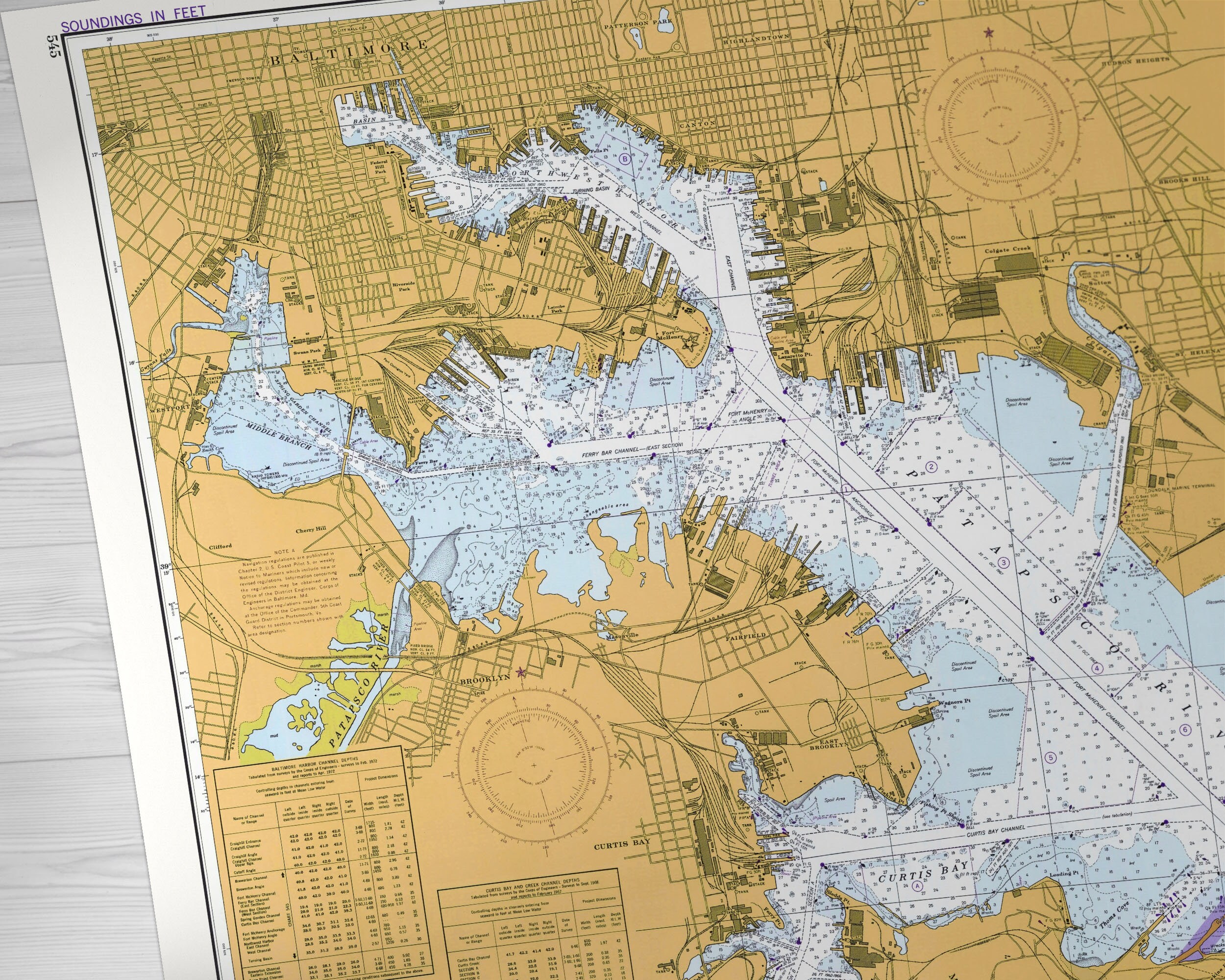 Baltimore Harbor | Old Map of Baltimore – Print – Inner Harbour ...