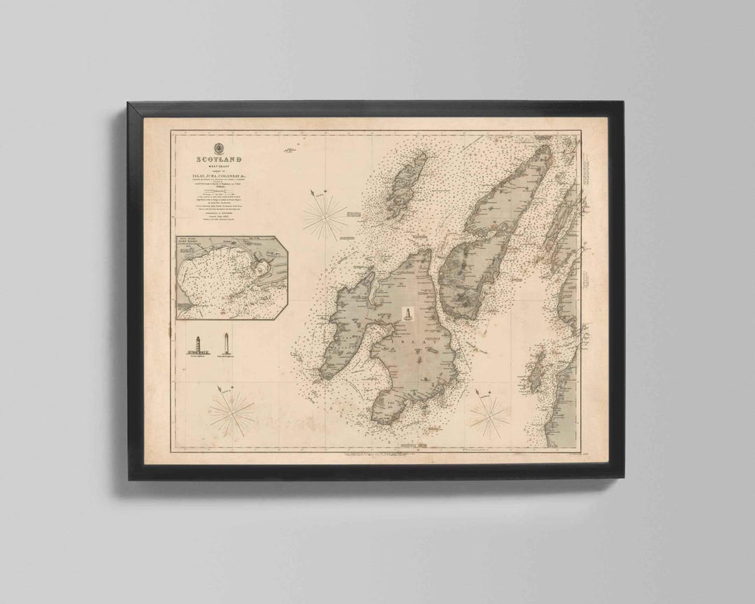 Islay, Jura, Colonsay | Nautical Chart Number 2515 - Etsy
