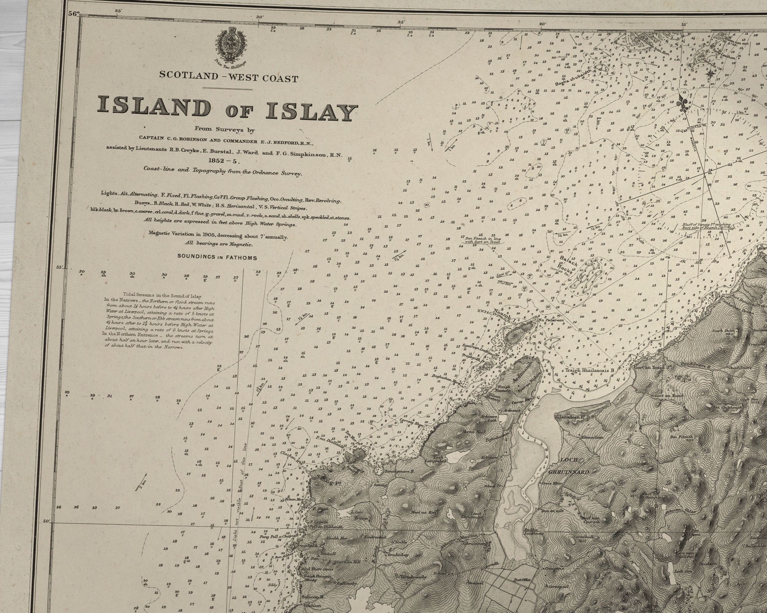 Isle of Islay | Old Map of Islay – Print – west Coast of Scotland ...