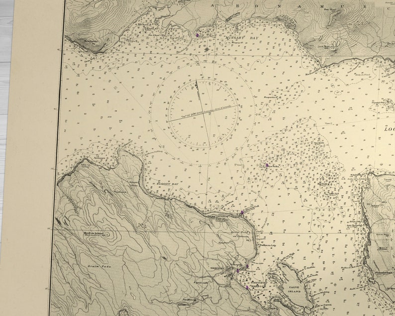Sound of Mull | Old Map of Mull – Print – Fishnish Bay, Loch Aline ...