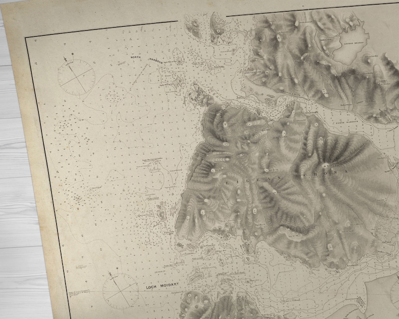 Loch Moidart Vintage Loch Chart Print Old Map of Knoydart - Etsy