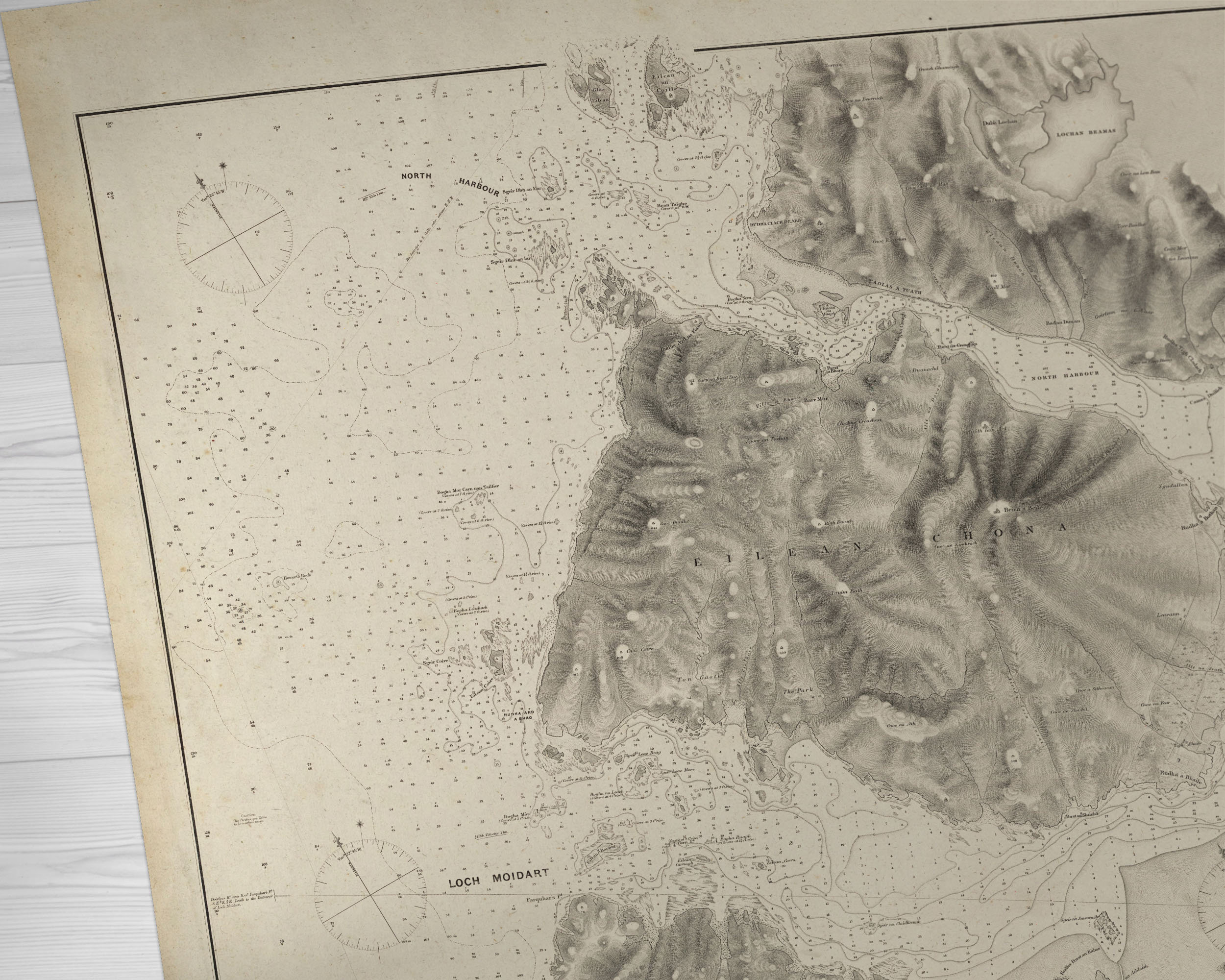 Loch Moidart | Vintage Loch Chart Print | Old Map of Knoydart ...