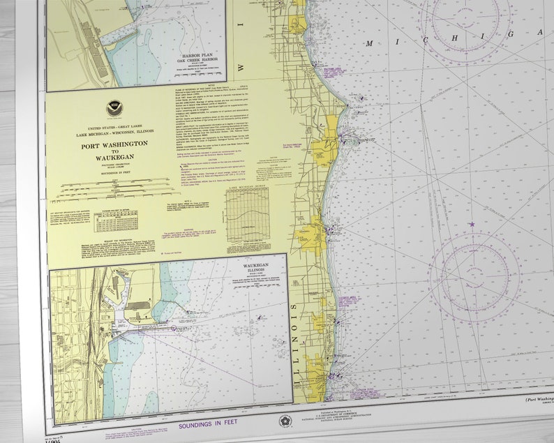 Port Washington, Wisconsin | Old Map of Port Washington Print ...