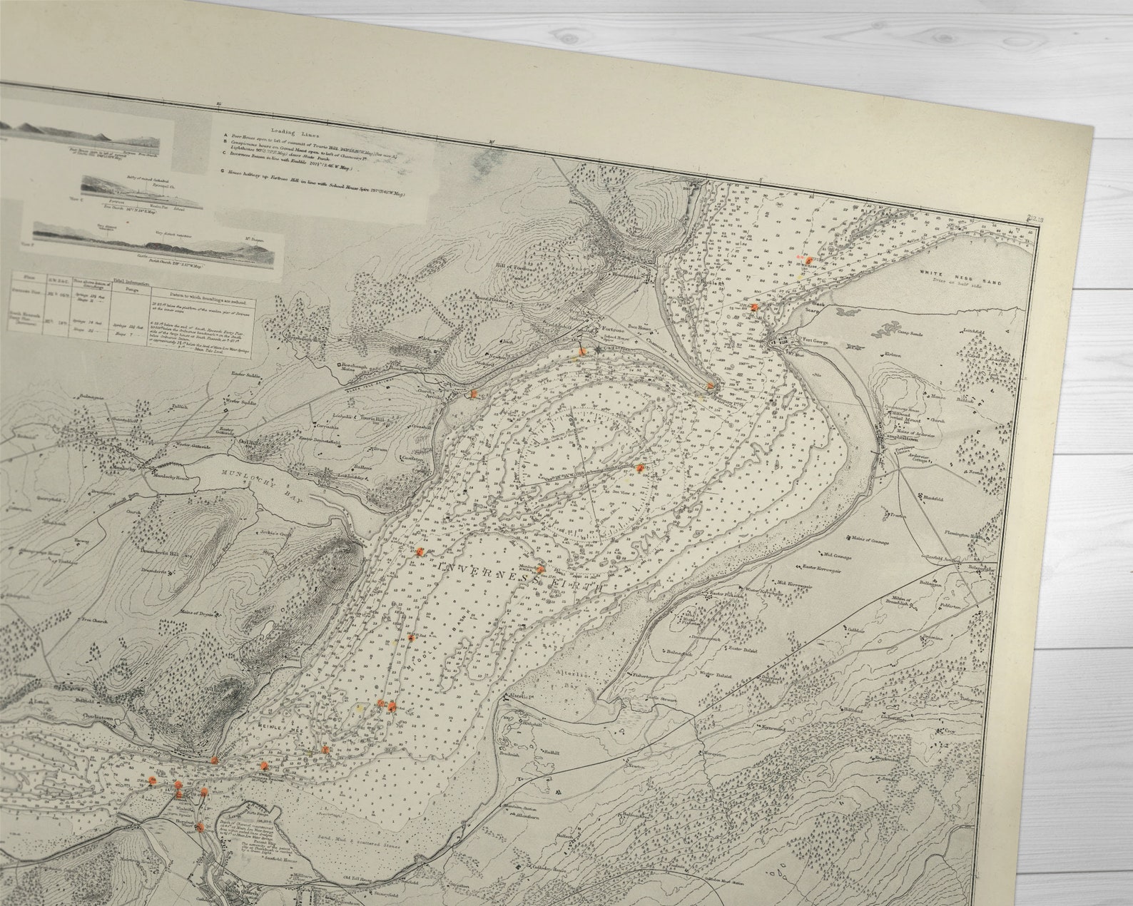 Inverness | Historic Sea Chart Print - Beauly Basin, Beauly Firth – old ...