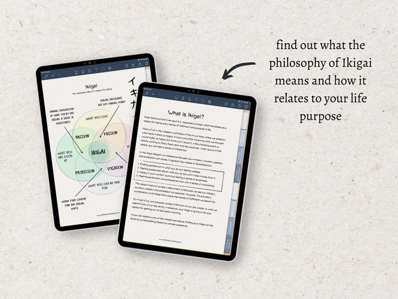 Digital Ikigai Planner Japanese Planner Find Your Life - Etsy UK