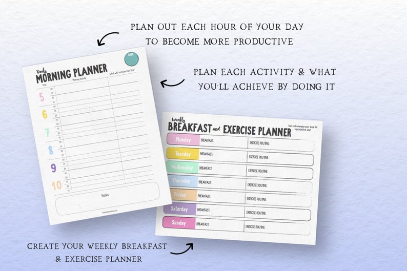 The Printable Positive Morning Planner Goal Setting Positive | Etsy UK