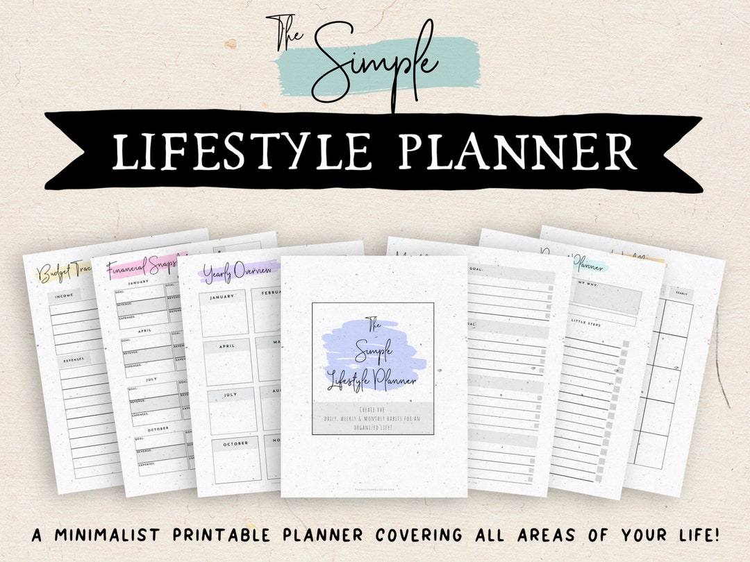The Printable Lifestyle Planner, Life Planner, Goal Setting, Habit ...