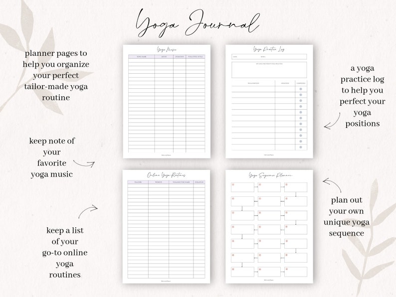 Yoga Chakra Healing Journal Printable, Spiritual Journal, Wellness ...