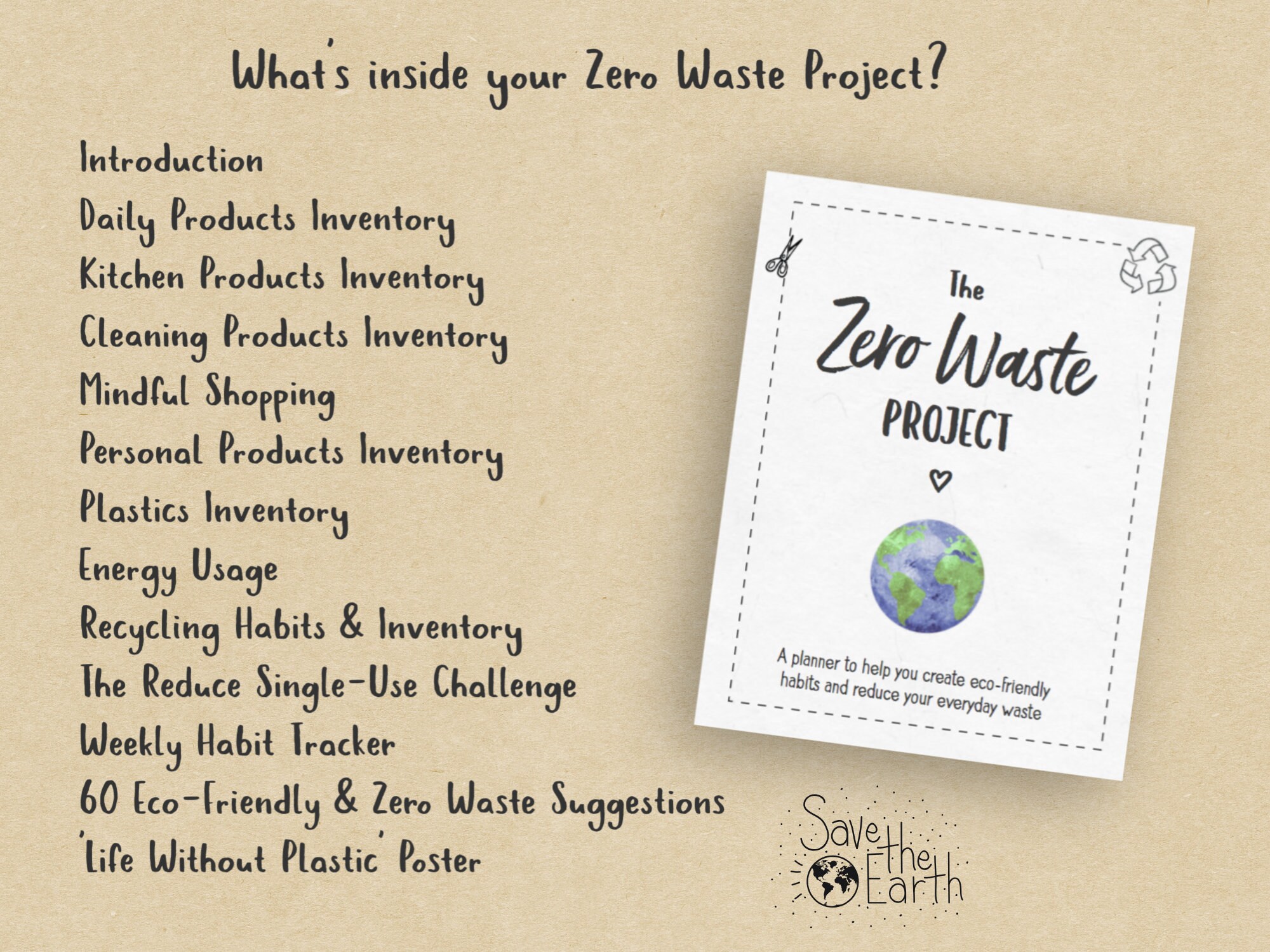 The Printable Zero Waste Project Conscious Living Journal - Etsy