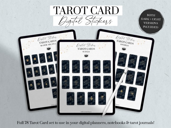 Tarot Card Digital Stickers Tarot Journal Stickers Tarot | Etsy