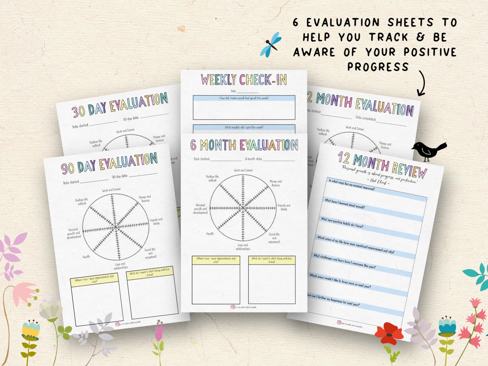 Printable Happiness Project, Self-care Planner, Gratitude, Self-love ...