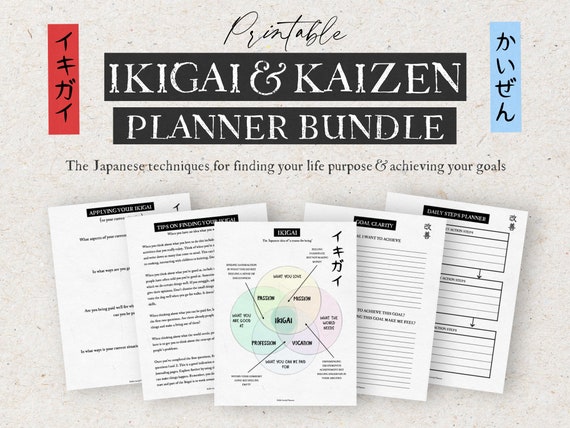 The Printable Ikigai & Kaizen Planner Bundle Life Planning - Etsy Finland