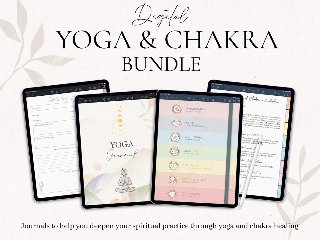 Yoga Chakra Healing Journal Digital, Spiritual Journal, Wellness ...