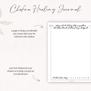 Yoga Chakra Healing Journal Printable, Spiritual Journal, Wellness ...