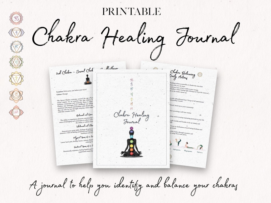 Chakra Journal Printable, Chakra Healing Journal, Spiritual Journal for ...