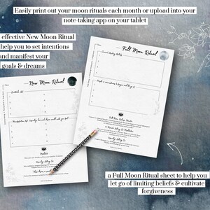 Printable New Moon & Full Moon Rituals, Moon Manifesting, Law of ...