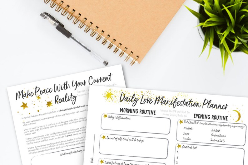 Printable Love Manifestation Planner Law Of Attraction Etsy Uk