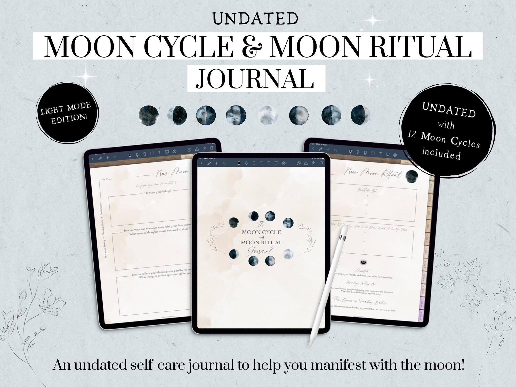 Digital Moon Cycle & Moon Ritual Journal Vertical New and - Etsy UK