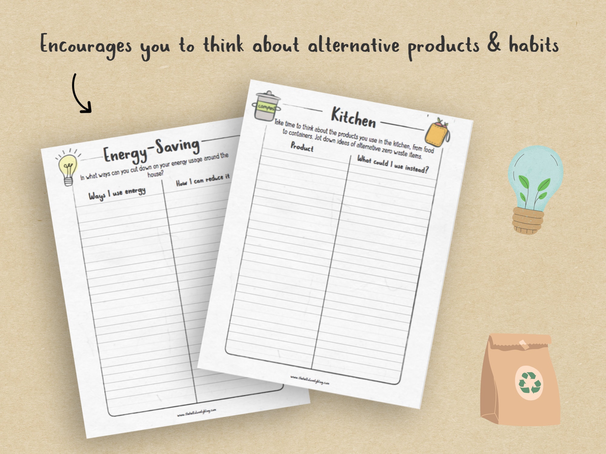 The Printable Zero Waste Project Conscious Living Journal - Etsy