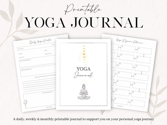 Yoga Journal Printable Wellness Planner Gratitude Journal - Etsy