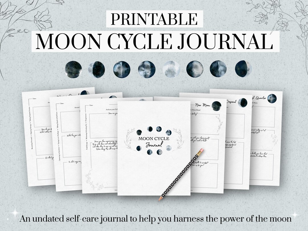 Printable Moon Cycle Journal, Moon Phase Manifestation, Law of ...