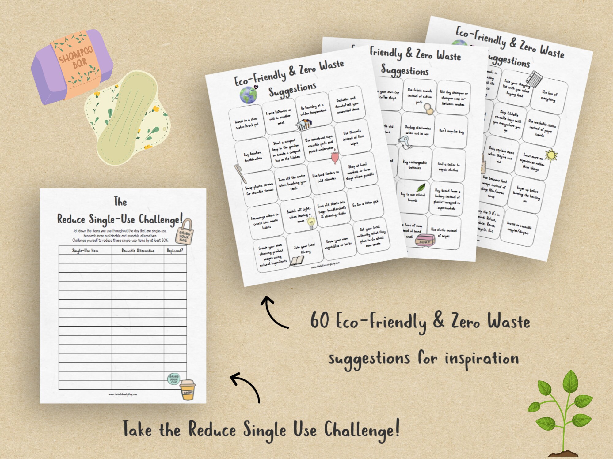 The Printable Zero Waste Project Conscious Living Journal - Etsy