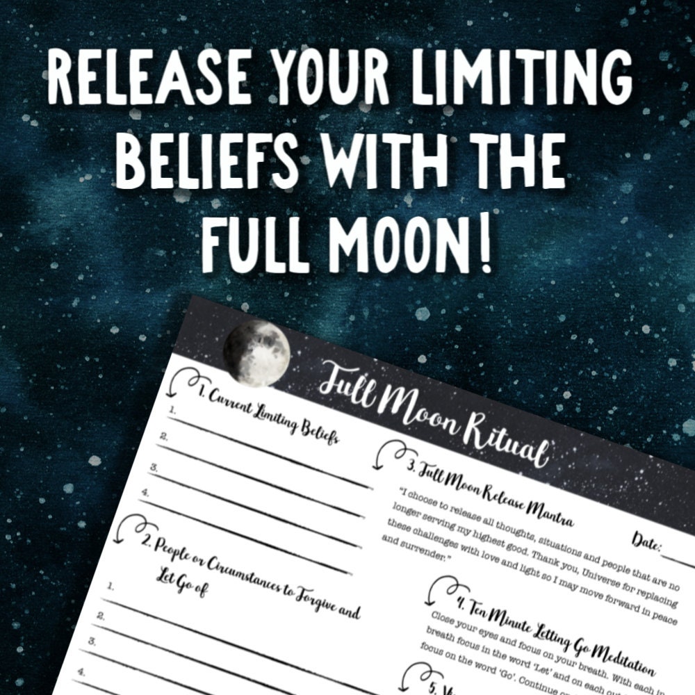 Printable Full Moon Ritual Law of Attraction Moon Planner | Etsy