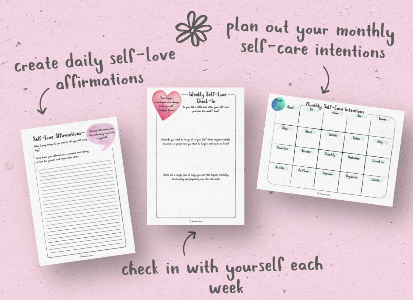 The Printable Self-Care Project Gratitude Self-Love | Etsy