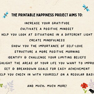 Printable Happiness Project, Self-care Planner, Gratitude, Self-love ...