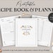 Recipe Book Printable, Recipe Planner Printable, Baking Organizer ...