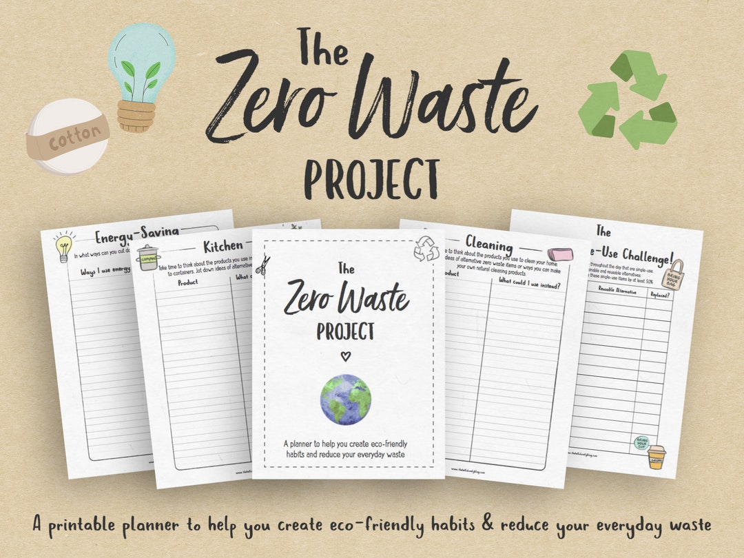 The Printable Zero Waste Project, Conscious Living Journal, Reduce ...