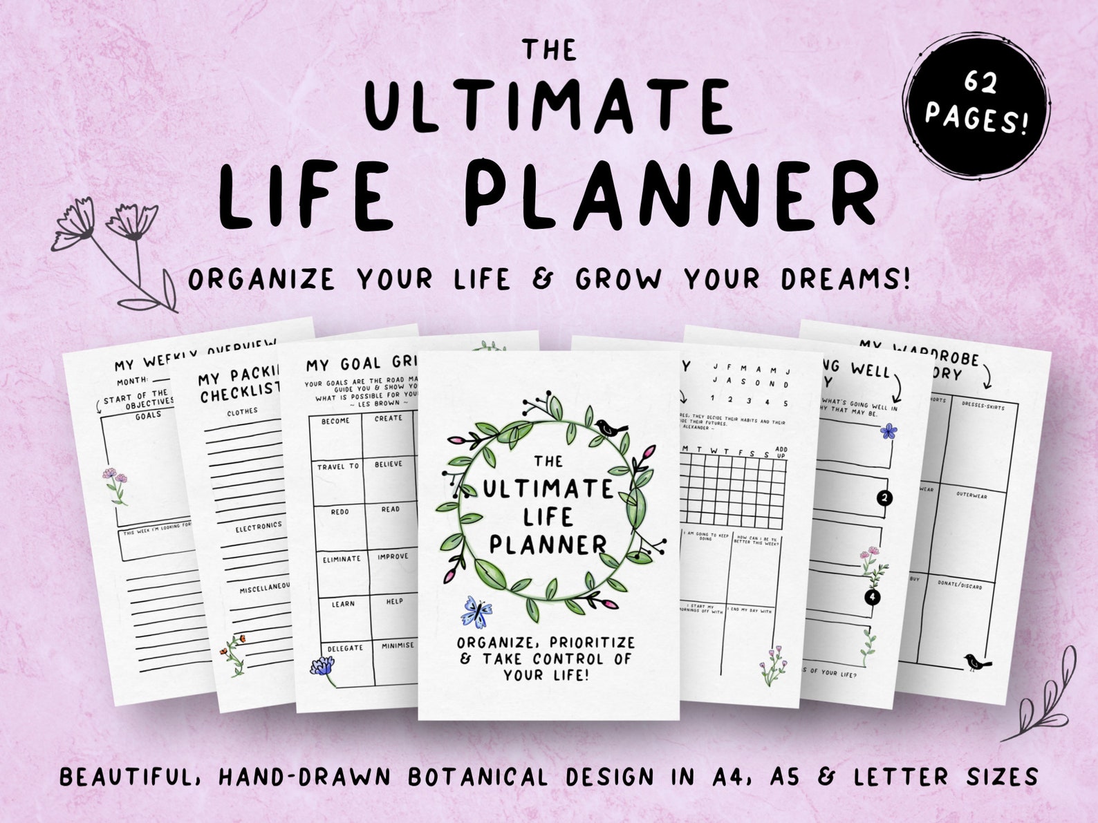 The Ultimate Life Planner Printable Planner Bullet Journal - Etsy