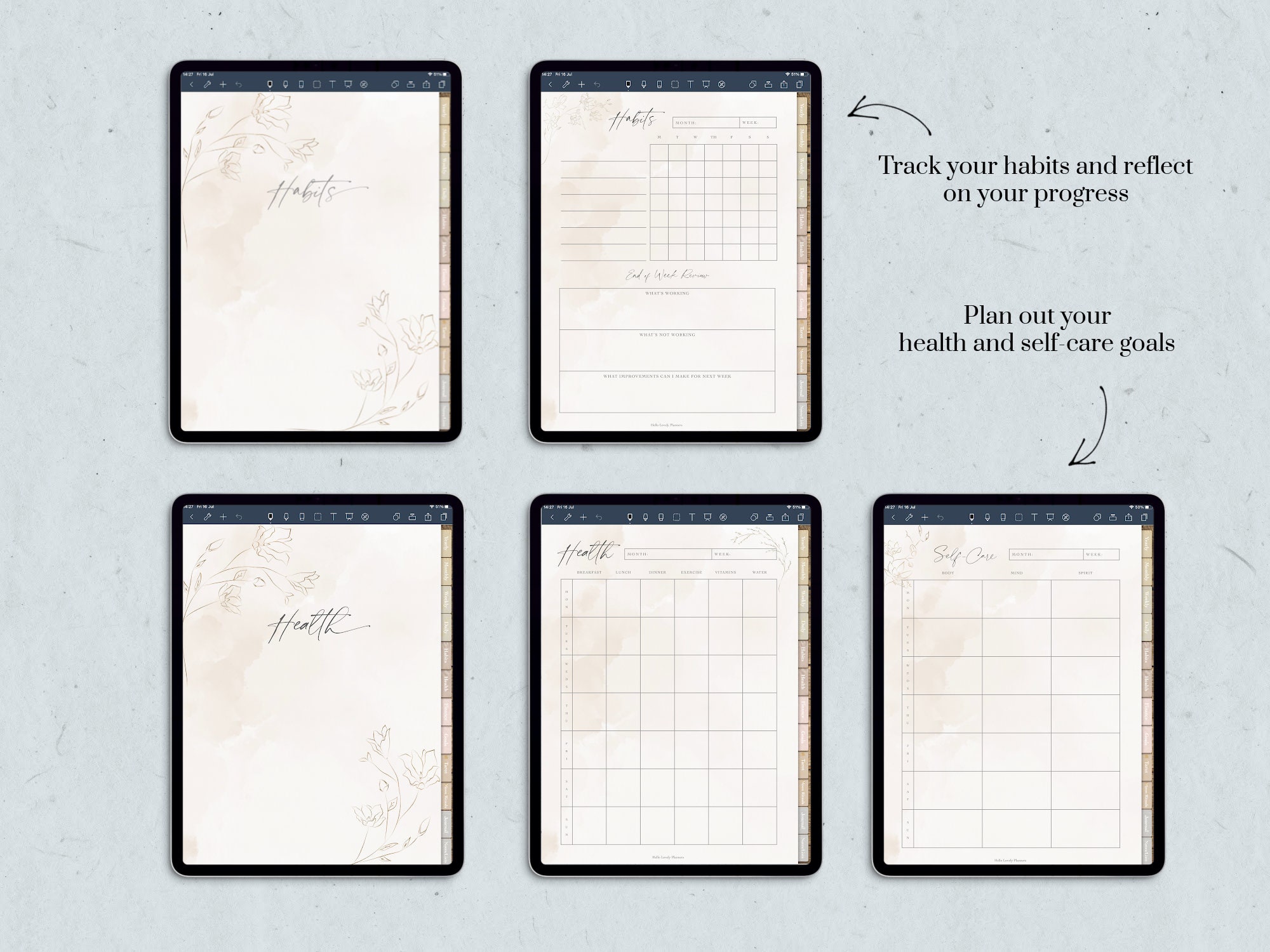 Digital Witchy Planner Digital Undated Yearly Planner Modern | Etsy