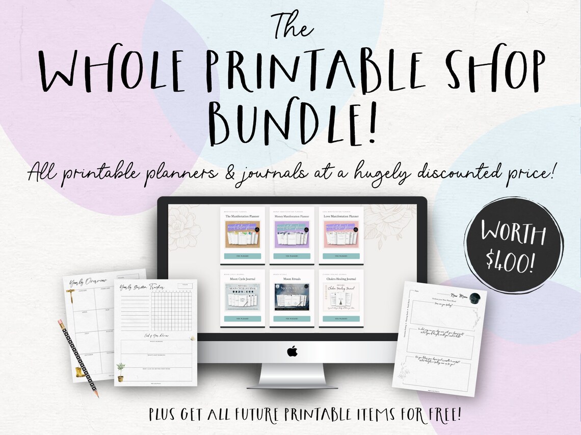 Whole Printable Planner Shop Printable Planners Law of | Etsy