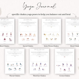 Yoga Chakra Healing Journal Printable, Spiritual Journal, Wellness ...