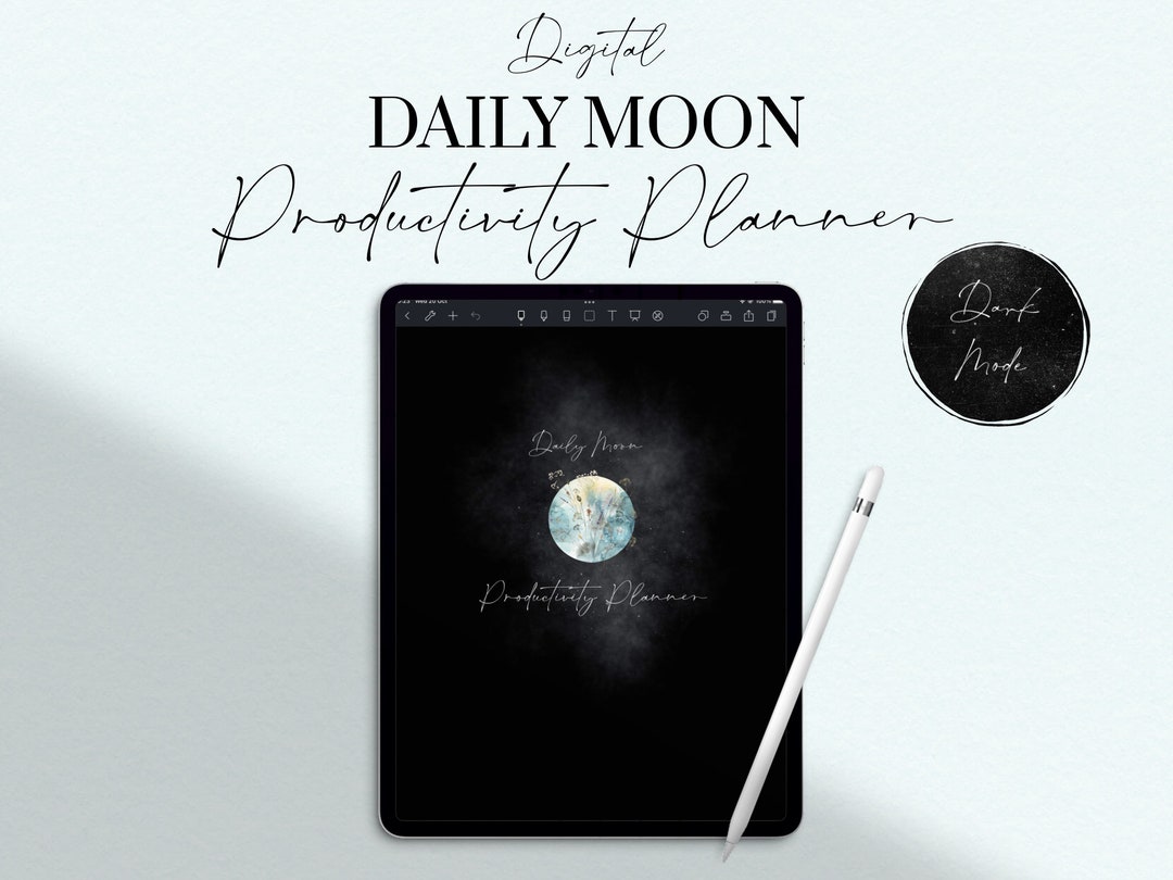 Daily Moon Productivity Digital Planner, Goal Planner, Witch Planner ...