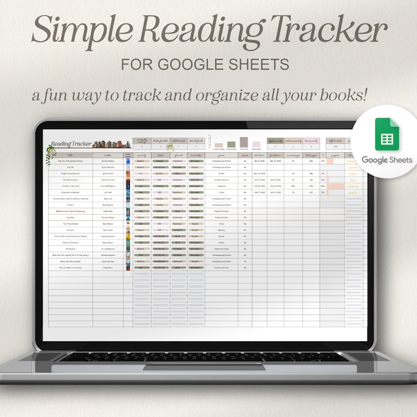 Google Sheets Reading Tracker - Etsy