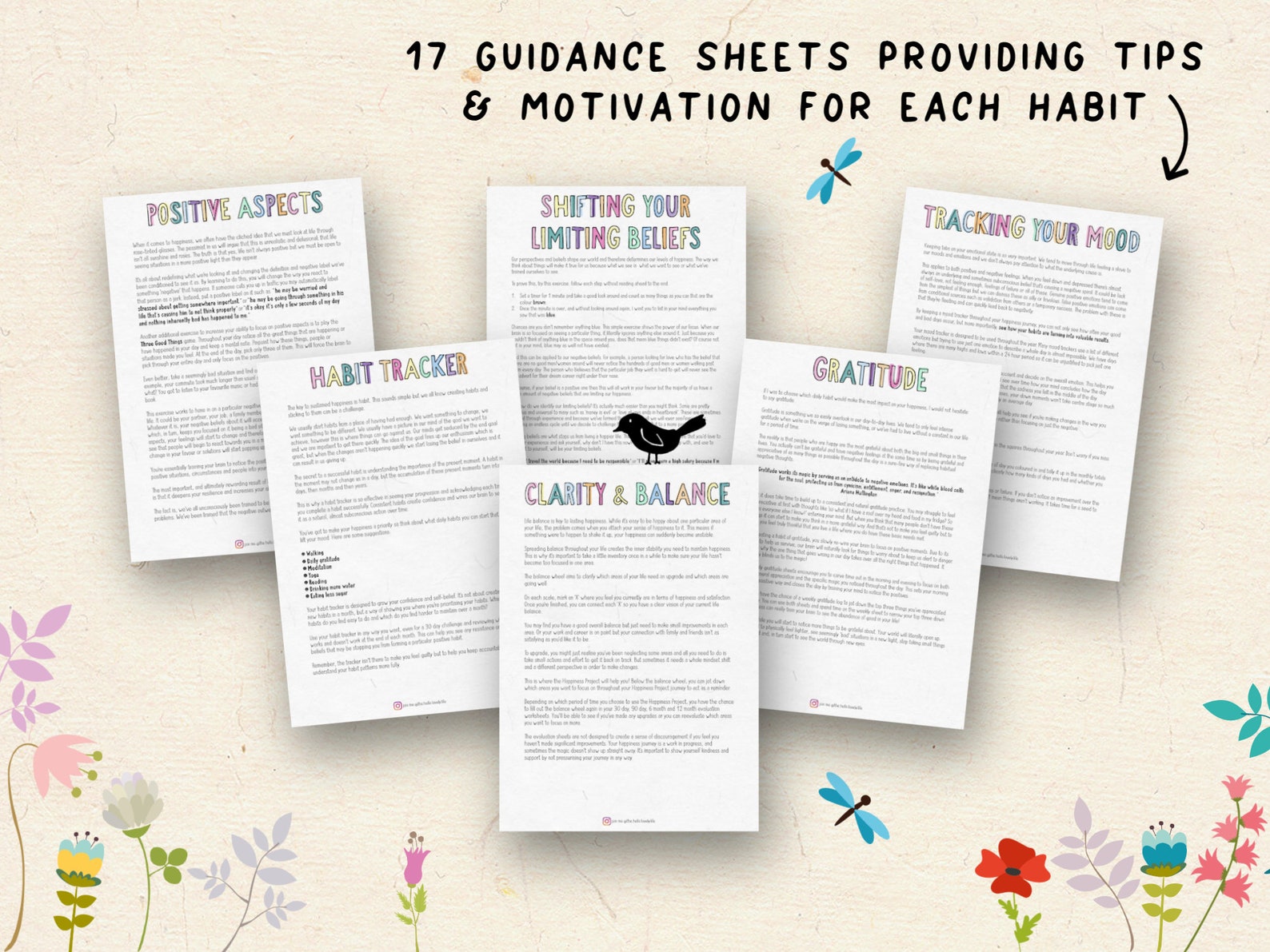 Printable Happiness Project, Self-care Planner, Gratitude, Self-love ...