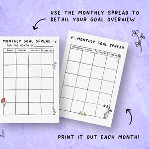 Printable Goal Setting Planner Bullet Journal Printable Goal - Etsy