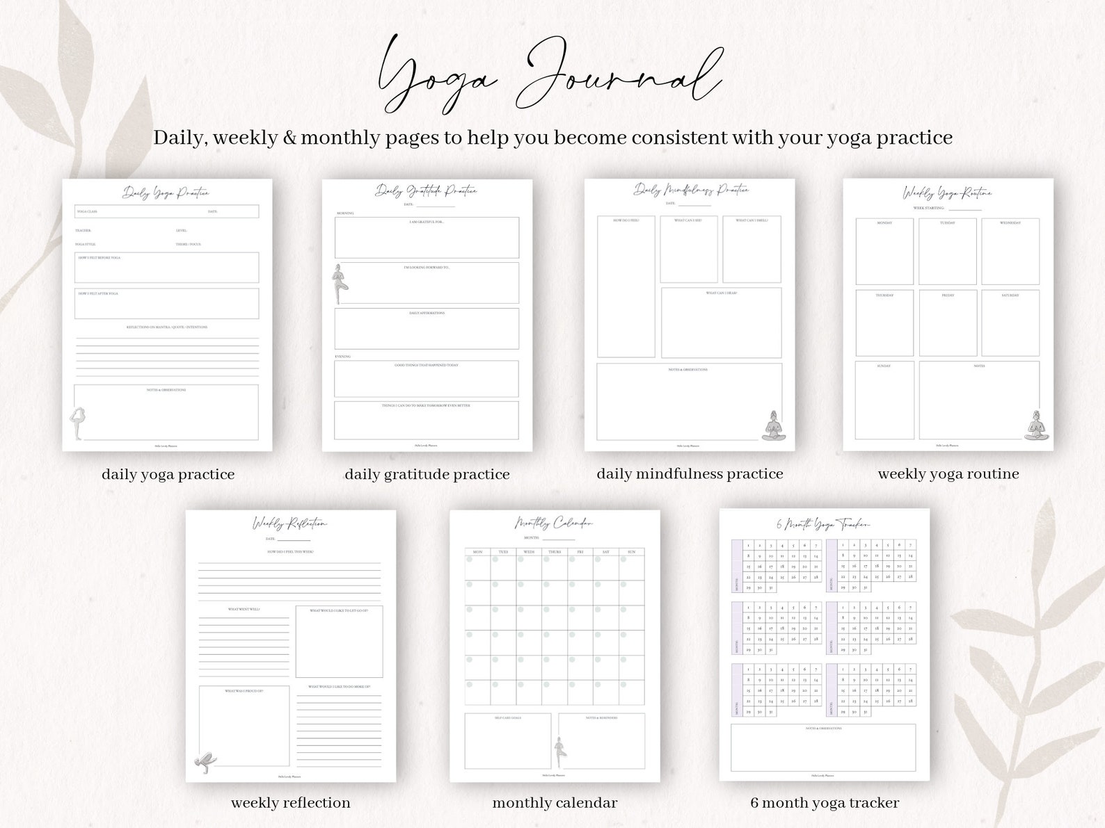Yoga Chakra Healing Journal Printable, Spiritual Journal, Wellness ...