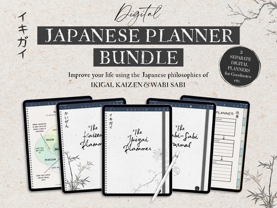 The Digital Japanese Planner Bundle Ikigai Planner Kaizen - Etsy
