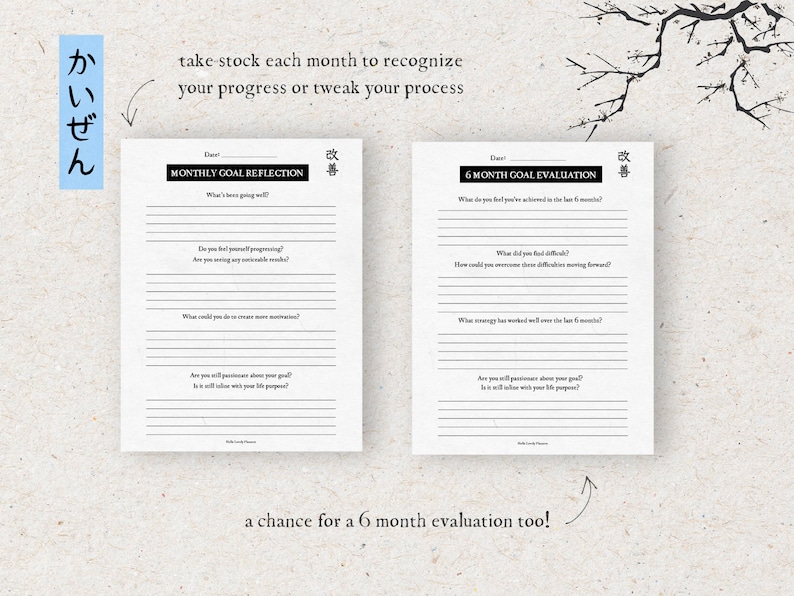 The Printable Kaizen Goal Planner, Goal Setting, Japanese Planner ...