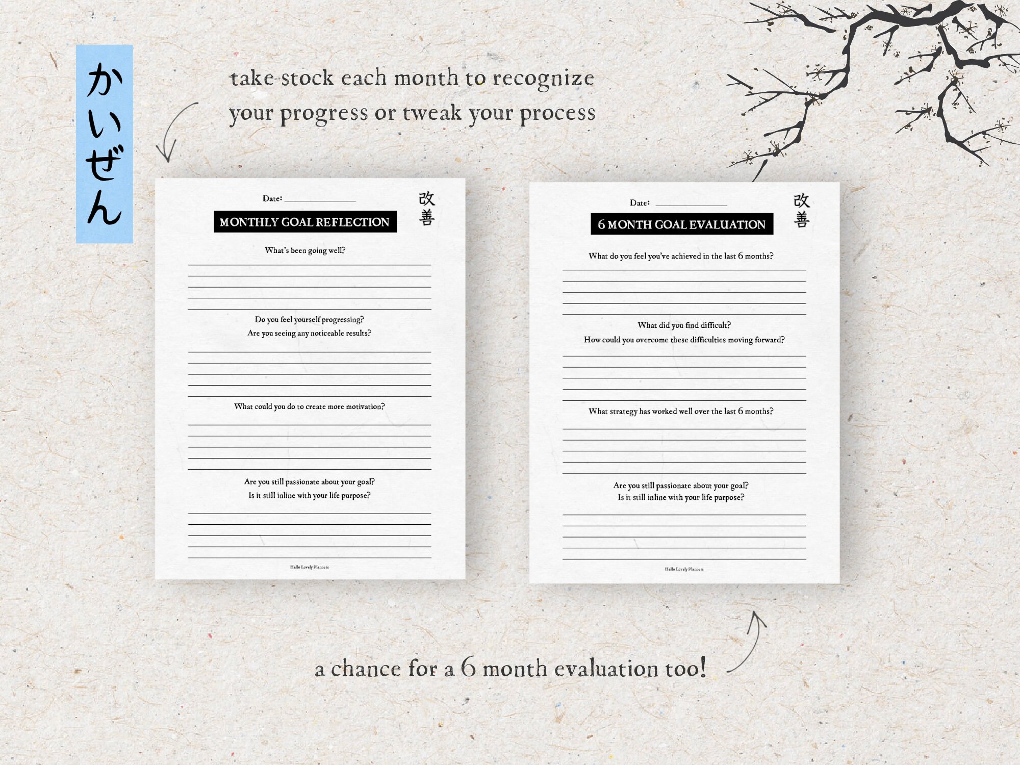 The Printable Kaizen Goal Planner, Goal Setting, Japanese Planner ...