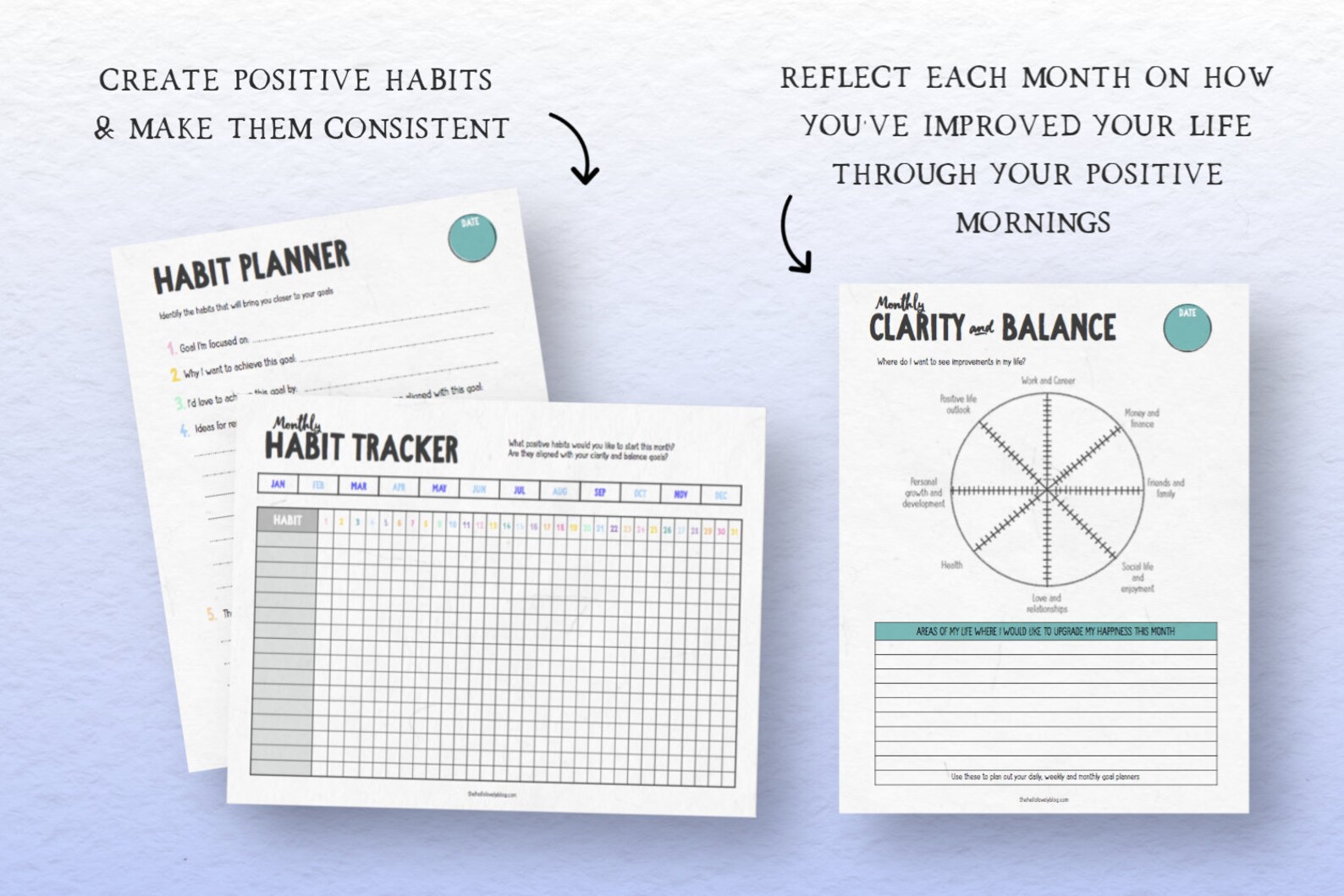 The Printable Positive Morning Planner Goal Setting Positive | Etsy UK