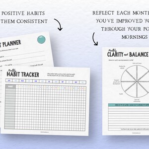 The Printable Positive Morning Planner, Goal Setting, Positive Habits ...